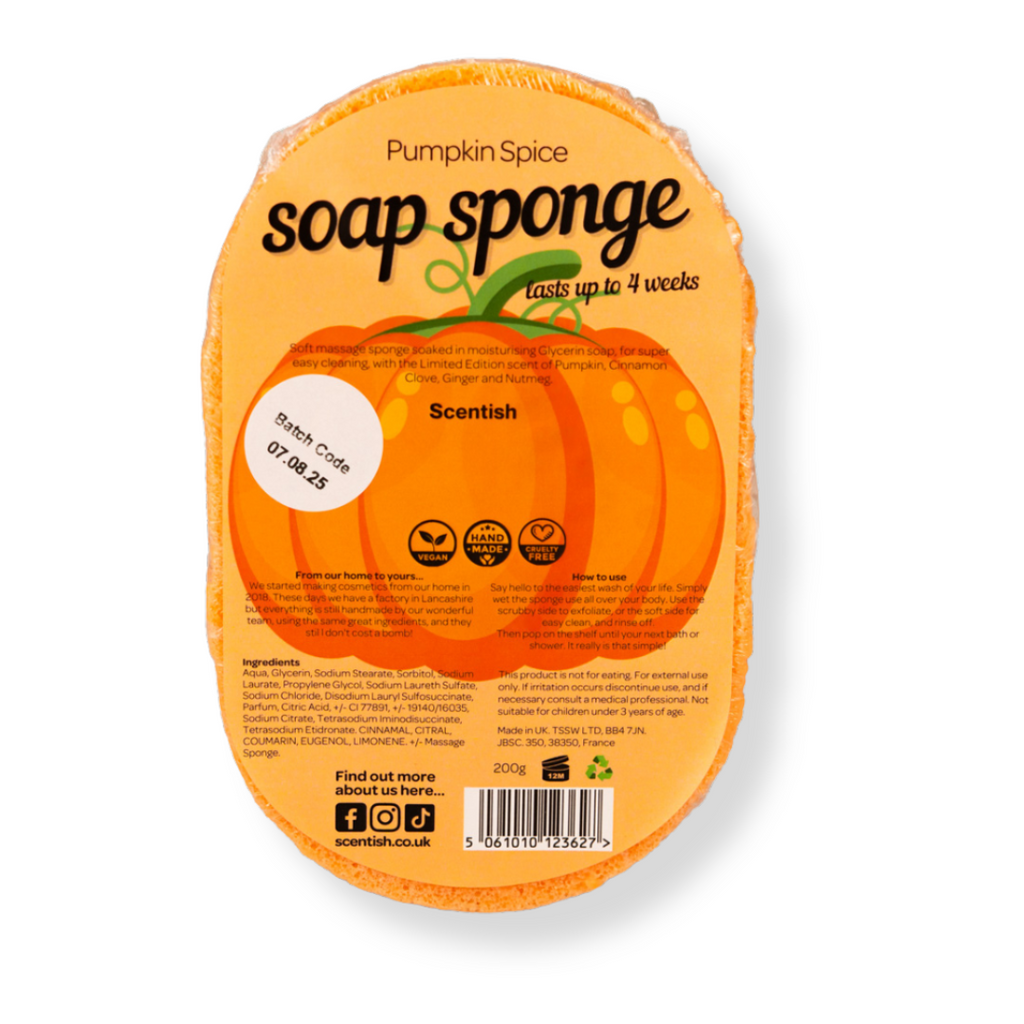 Pumpkin Spice Soap Sponge | Soap sponge – Scentish
